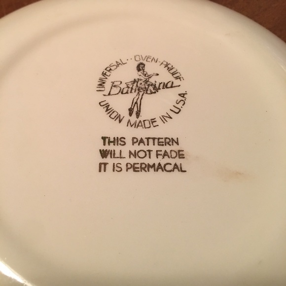 Ballerina | Dining | Vintage Universal Ballerina China Moss Rose Plate ...